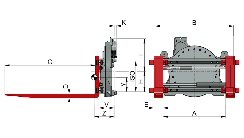 Rotating Fork Positioner foundry version T456ZG | KAUP